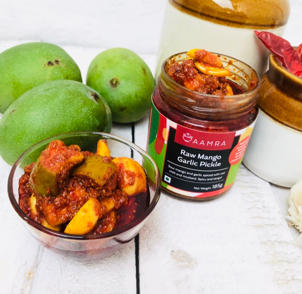 Raw Mango & Garlic Pickle | Traditional Pickles | Buy Pickles Online ...