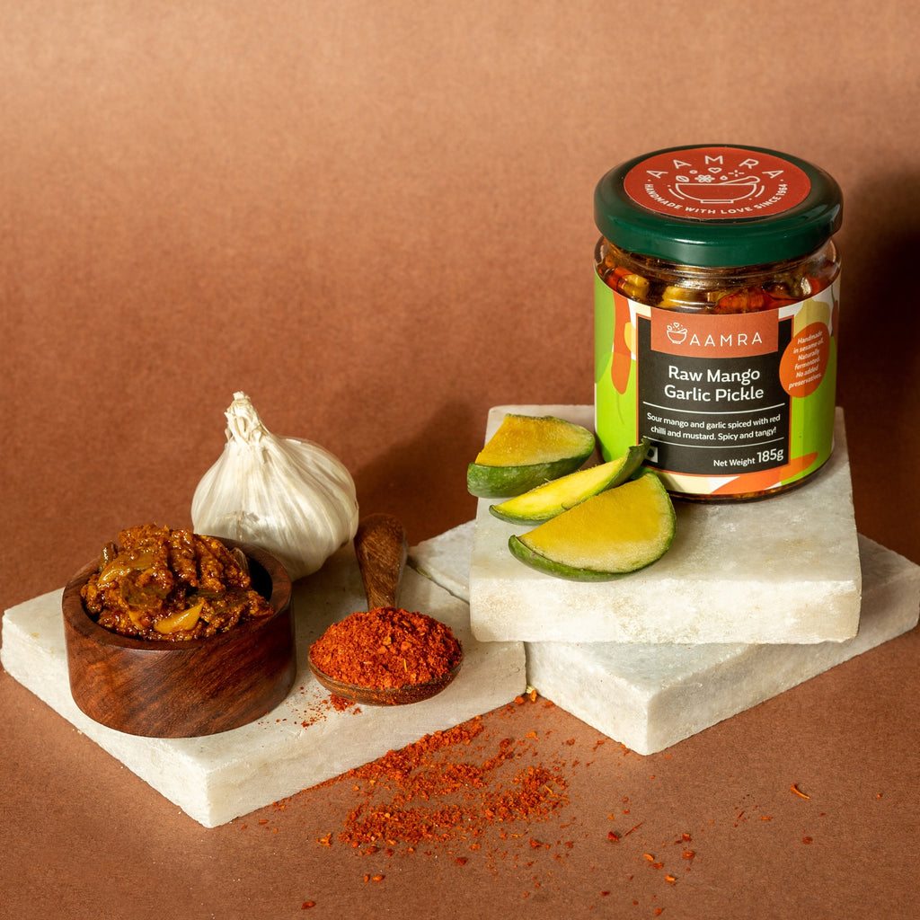 Raw Mango & Garlic Pickle | Traditional Pickles | Buy Pickles Online ...